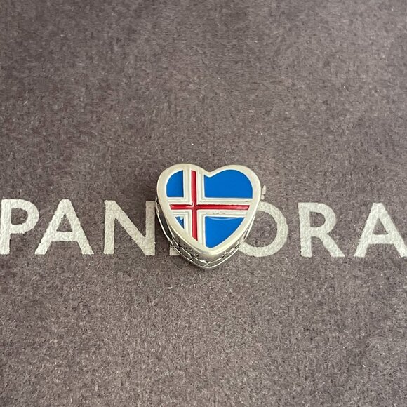 Pandora | Jewelry | Pandora Love Iceland Flag Exclusive Heart Bead ...